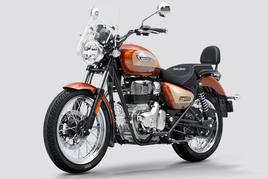 Royal Enfield Meteor 350 Sundowner Orange On road Price, Specifications ...