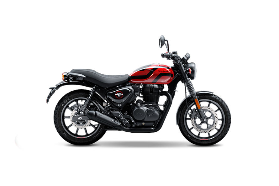 Royal Enfield Hunter 350 London Red Colour - Hunter 350 London Red Price