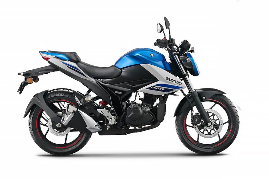 Suzuki Gixxer Metallic Triton Blue And Pearl Glacier White Colour ...