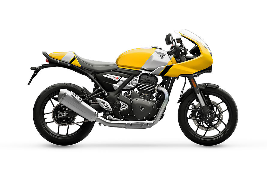 Triumph Thruxton 400 Metallic Racing Yellow And Aluminium Silver Colour ...