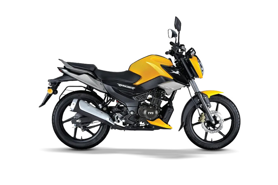 TVS Raider Fiery Yellow Colour - Raider Fiery Yellow Price