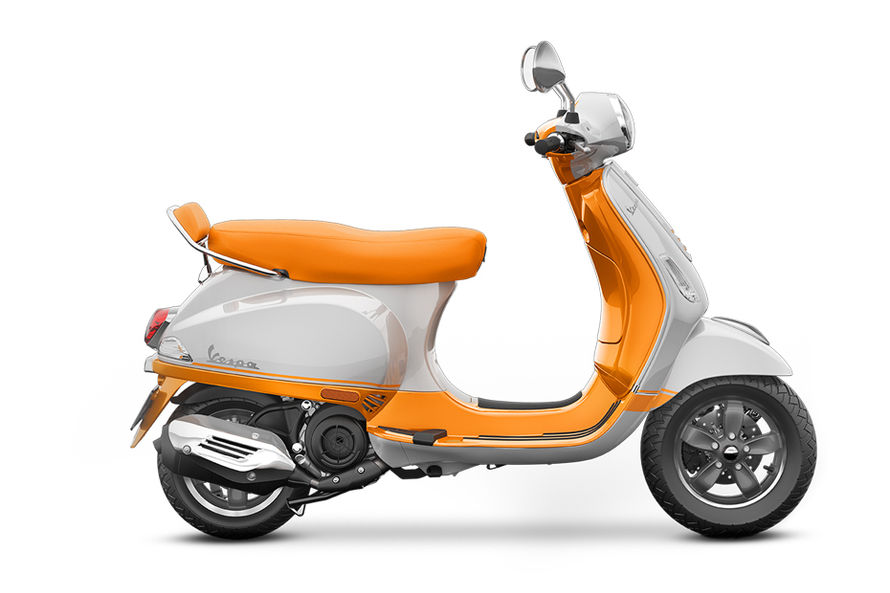 Vespa 150 Orange And White Colour - 150 Orange And White Price