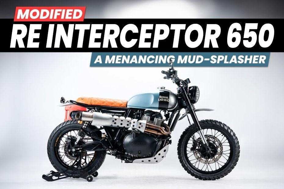 Royal Enfield Interceptor 650 Modified Into A Scrambler-Style Bike. It ...