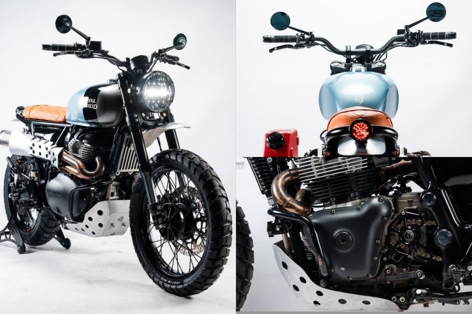 Royal Enfield Interceptor 650 Modified Into A Scrambler-Style Bike. It ...