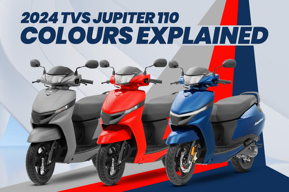 2024 TVS Jupiter 110 Colours Explained: Starlight Blue Gloss, Titanium ...