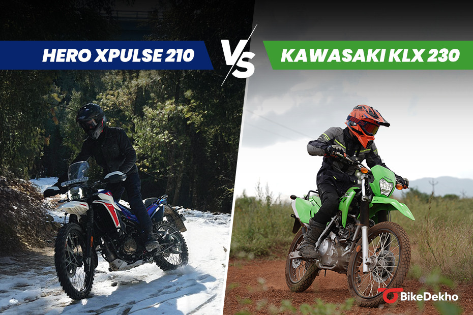 Hero XPulse 210 vs Kawasaki KLX 230: Image Comparison | BikeDekho