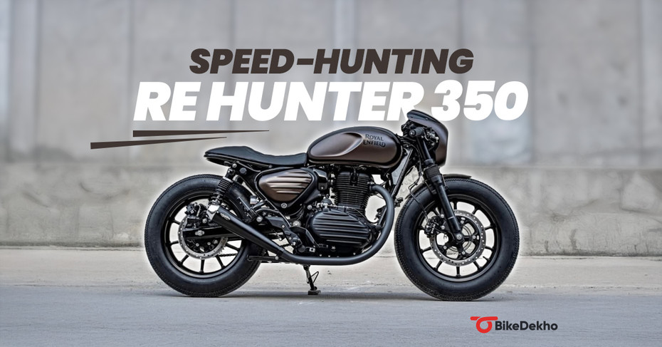 Royal Enfield Hunter 350 Modified Into A Cafe Racer | BikeDekho