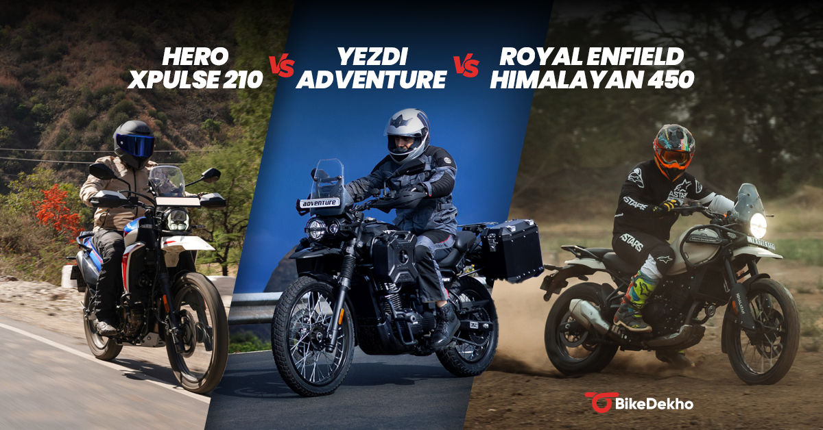 2025 Yezdi Adventure vs Hero XPulse 210 vs Royal Enfield Himalayan 450 ...