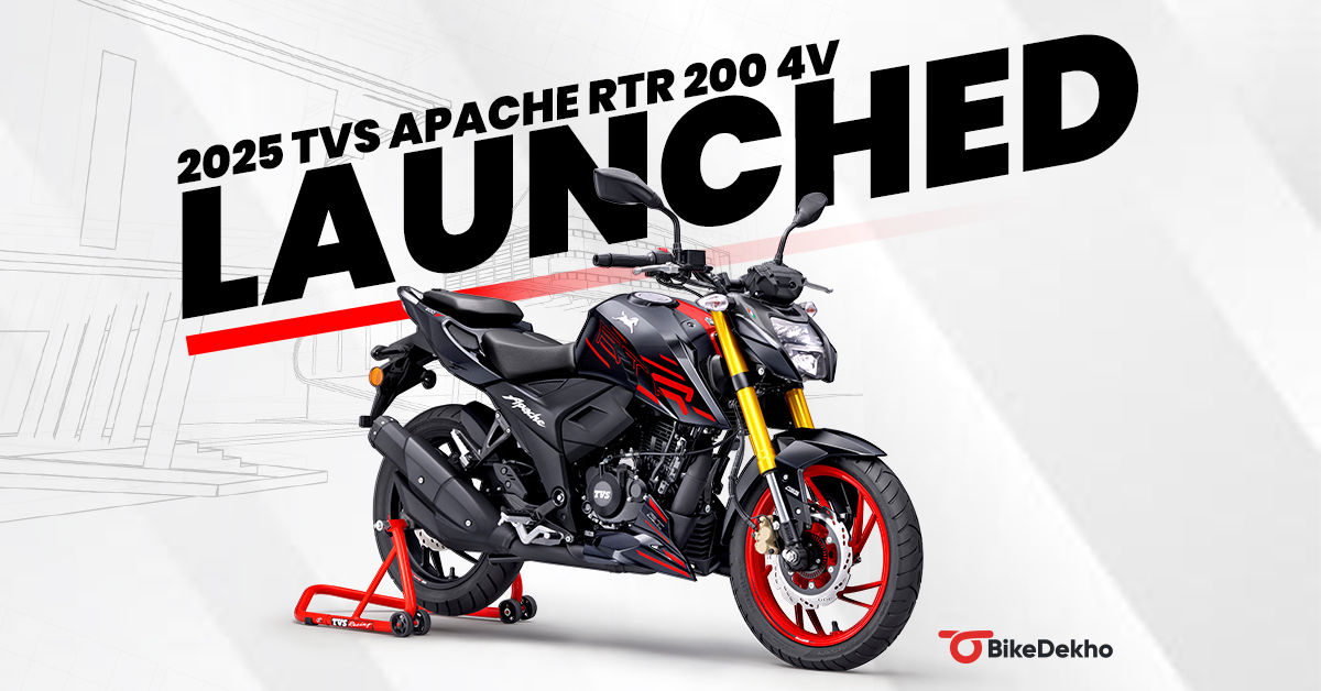 BREAKING NEWS: 2025 TVS Apache RTR 200 4V Launched - Now Gets An ...