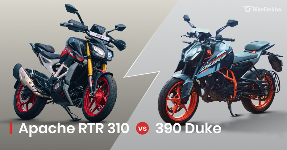 2025 TVS Apache RTR 310 Vs KTM Duke 390: Compared In Images | BikeDekho