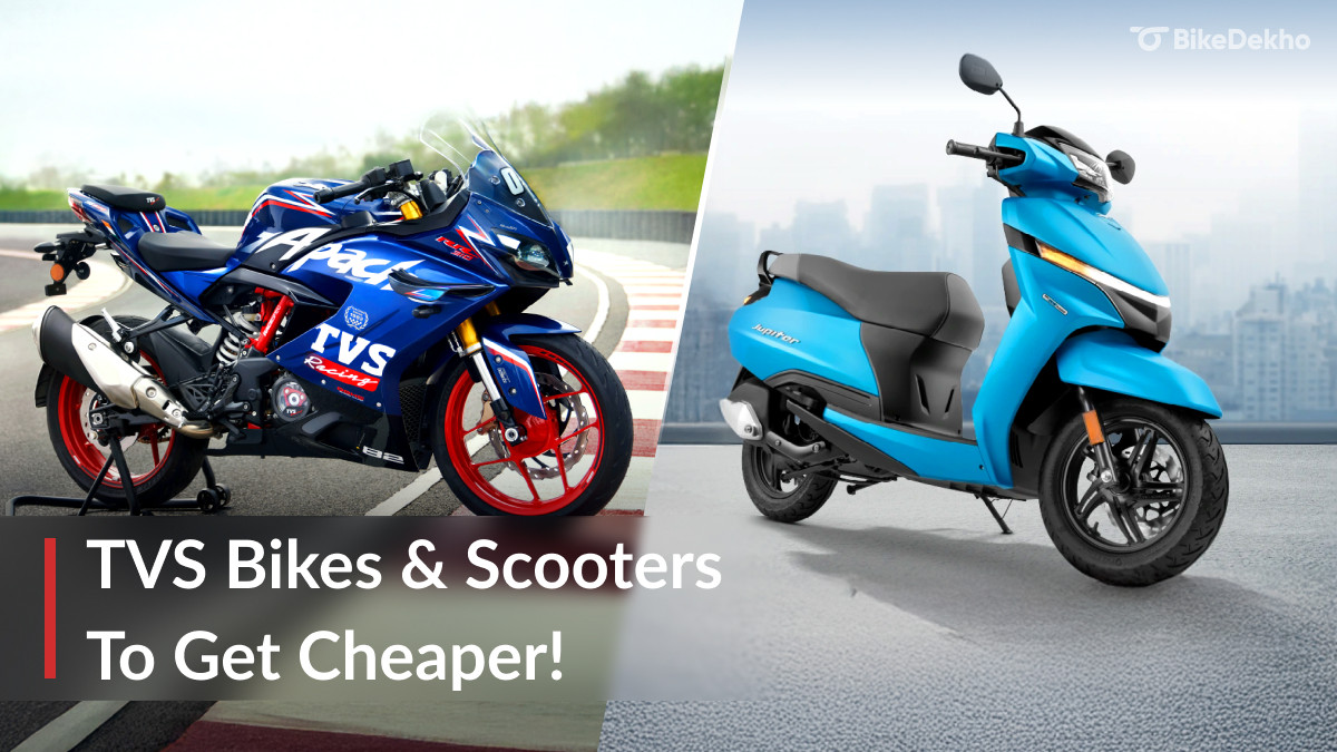 BREAKING NEWS: TVS Bikes & Scooters Get Cheaper After GST Rate Cut ...