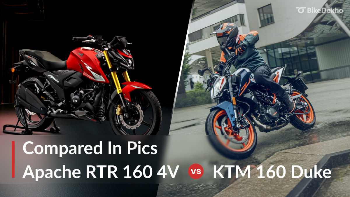 2025 TVS Apache RTR 160 4V vs KTM 160 Duke: Which Streetfighter Is ...