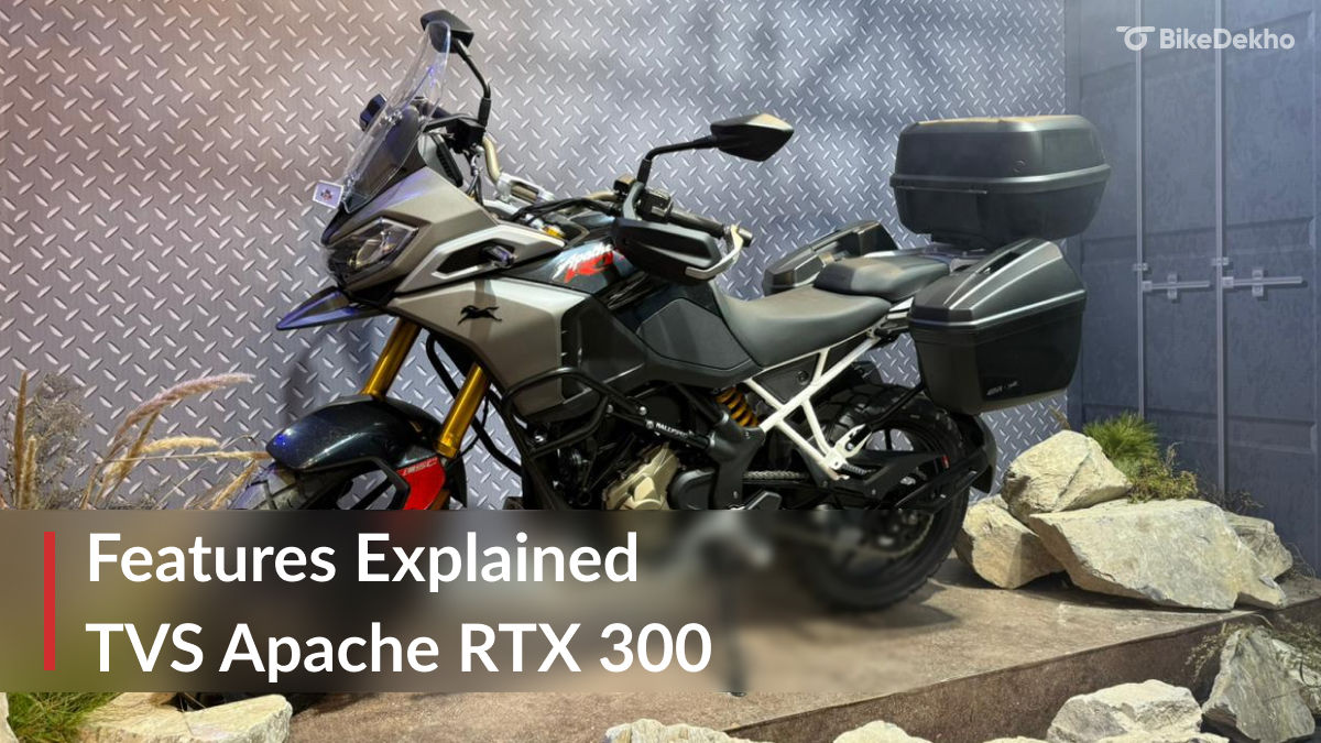 TVS Apache RTX 300 Adventure Bike Features Explained: Cruise Control ...