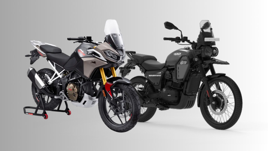 TVS Apache RTX 300 vs Yezdi Adventure: Specification Comparison | BikeDekho