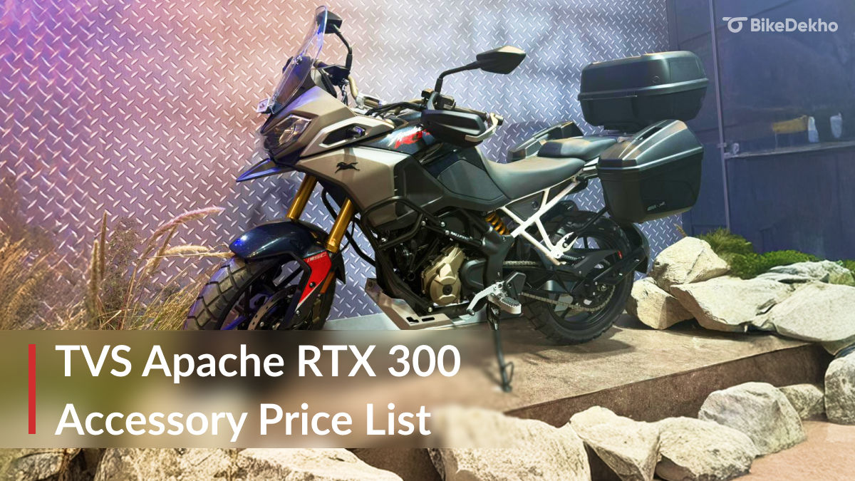 Just-launched TVS Apache RTX 300 Accessories With Prices Revealed ...