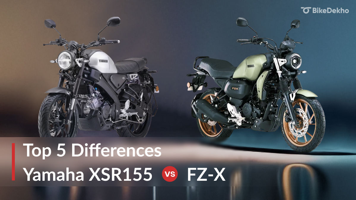 Yamaha XSR155 vs FZ-X: Top 5 Differences Explained | BikeDekho