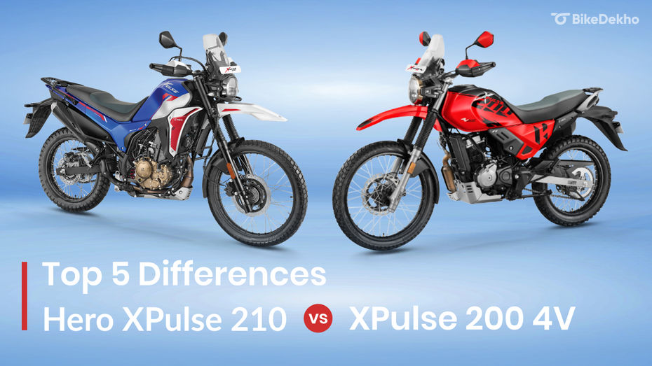 Hero XPulse 210 vs XPulse 200 4V Compared: Engine, Performance, Price ...