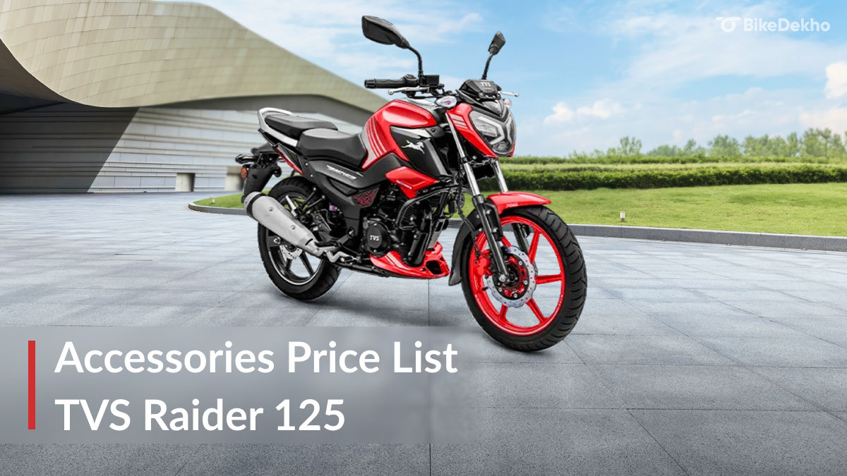 TVS Raider 125: Official Accessories Latest Price List | BikeDekho