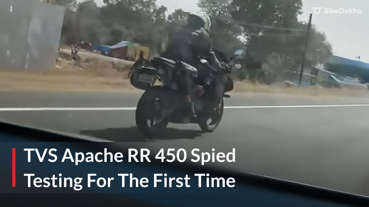 TVS Apache RR 450 Sportbike Spied Testing For The First Time In India ...