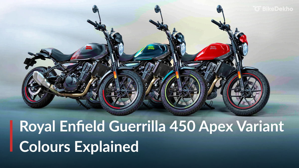 Royal Enfield Guerrilla 450 Apex Variant: Colours Explained | BikeDekho