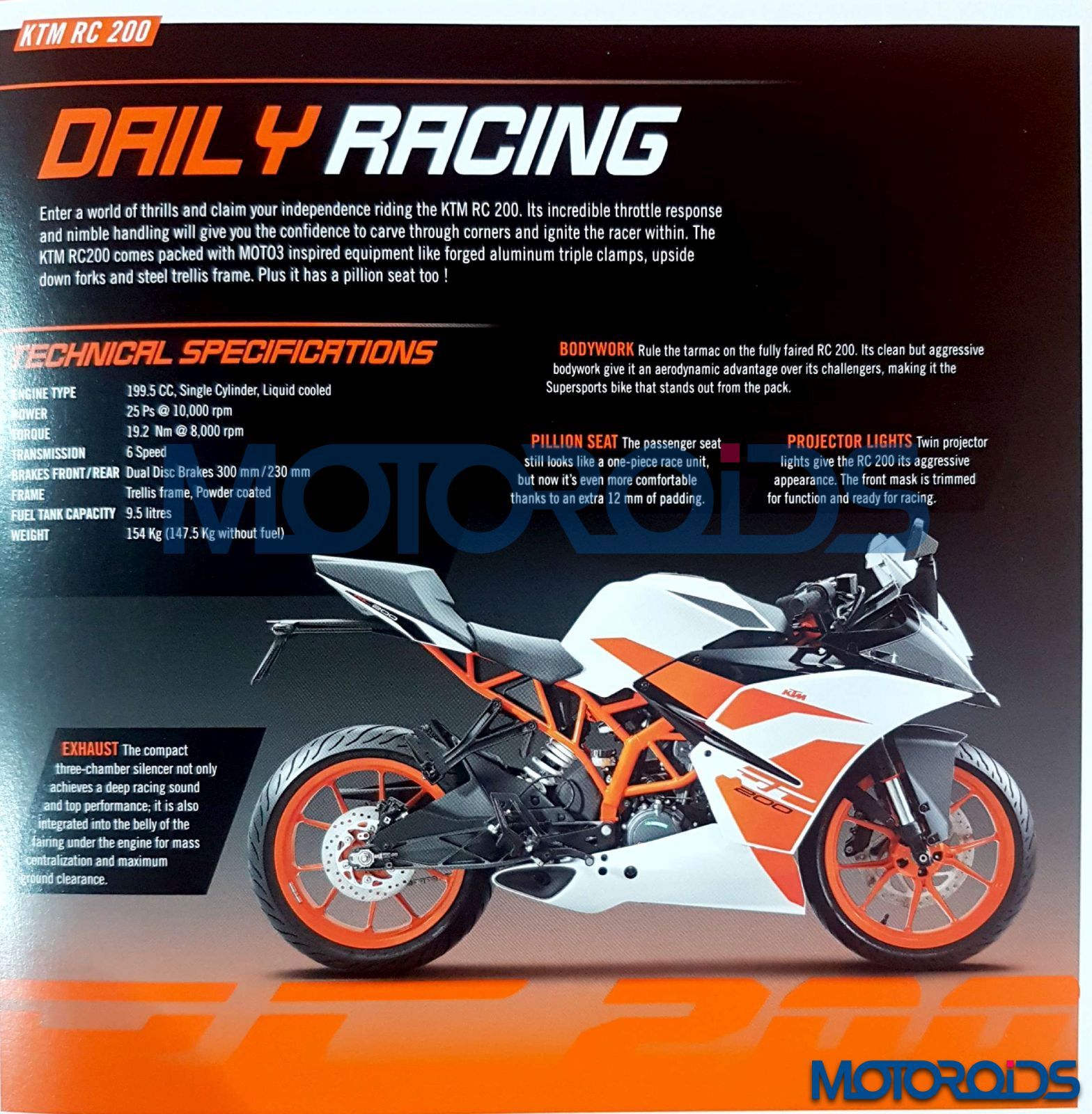 2017 KTM RC 390 And RC 200 Brochure Leaked, Revealing All Details ...